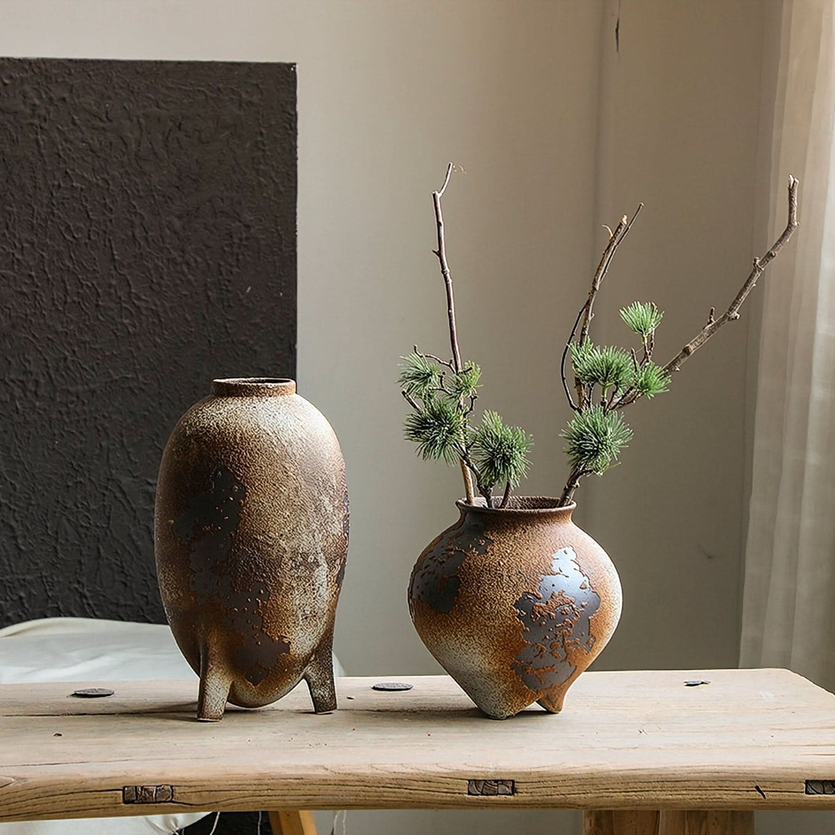 Ceramic Vases With Distressed Effect | Rustic Vases | Flower Vessels ...