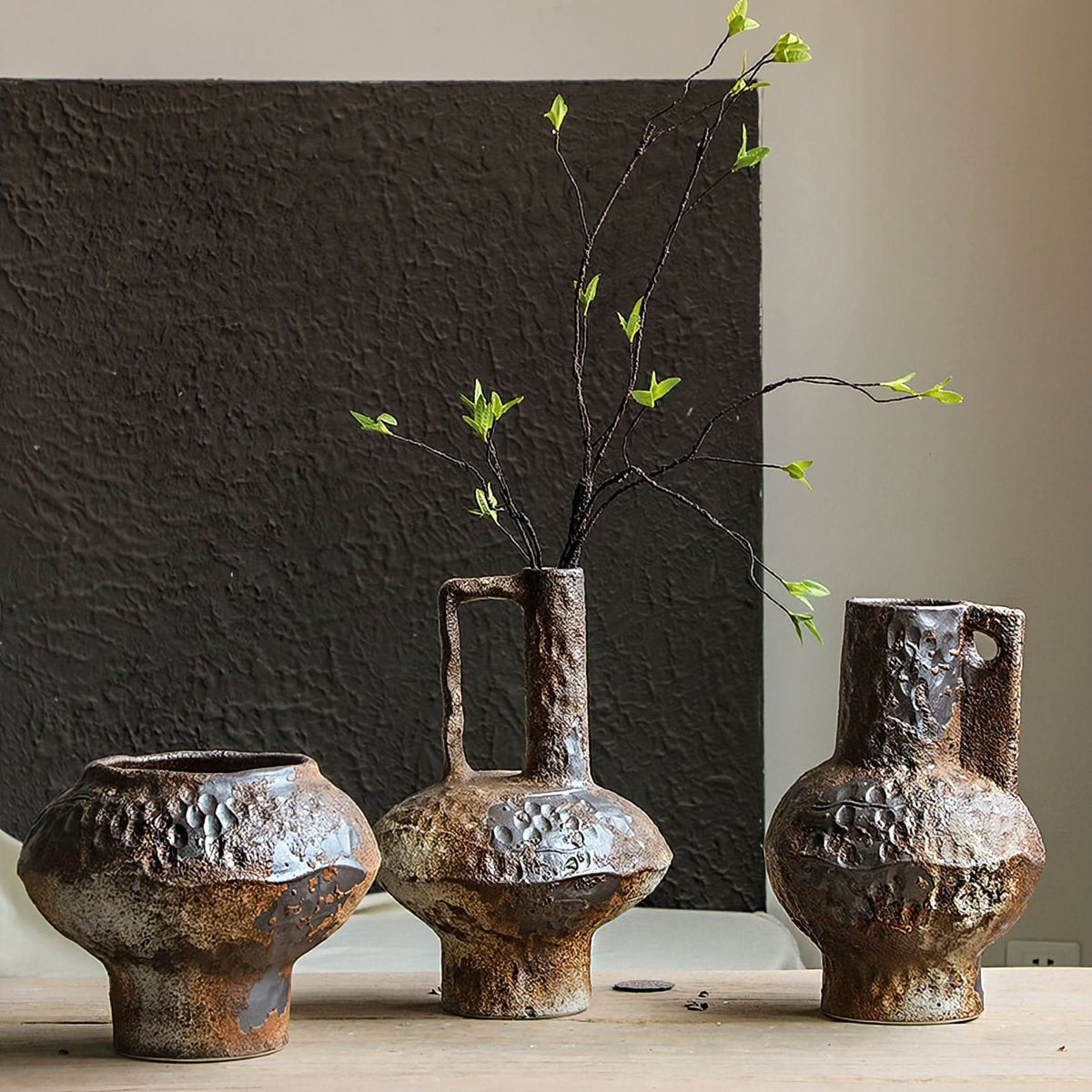 Ceramic Vases With Distressed Effect | Rustic Vases | Flower Vessels ...